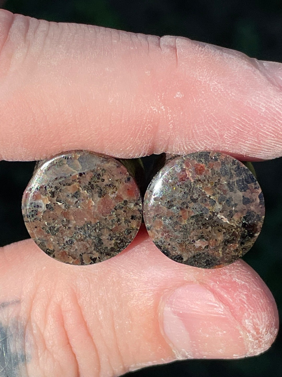 13mm Franklinite UV Reactive Stone Plugs 13A - Etsy