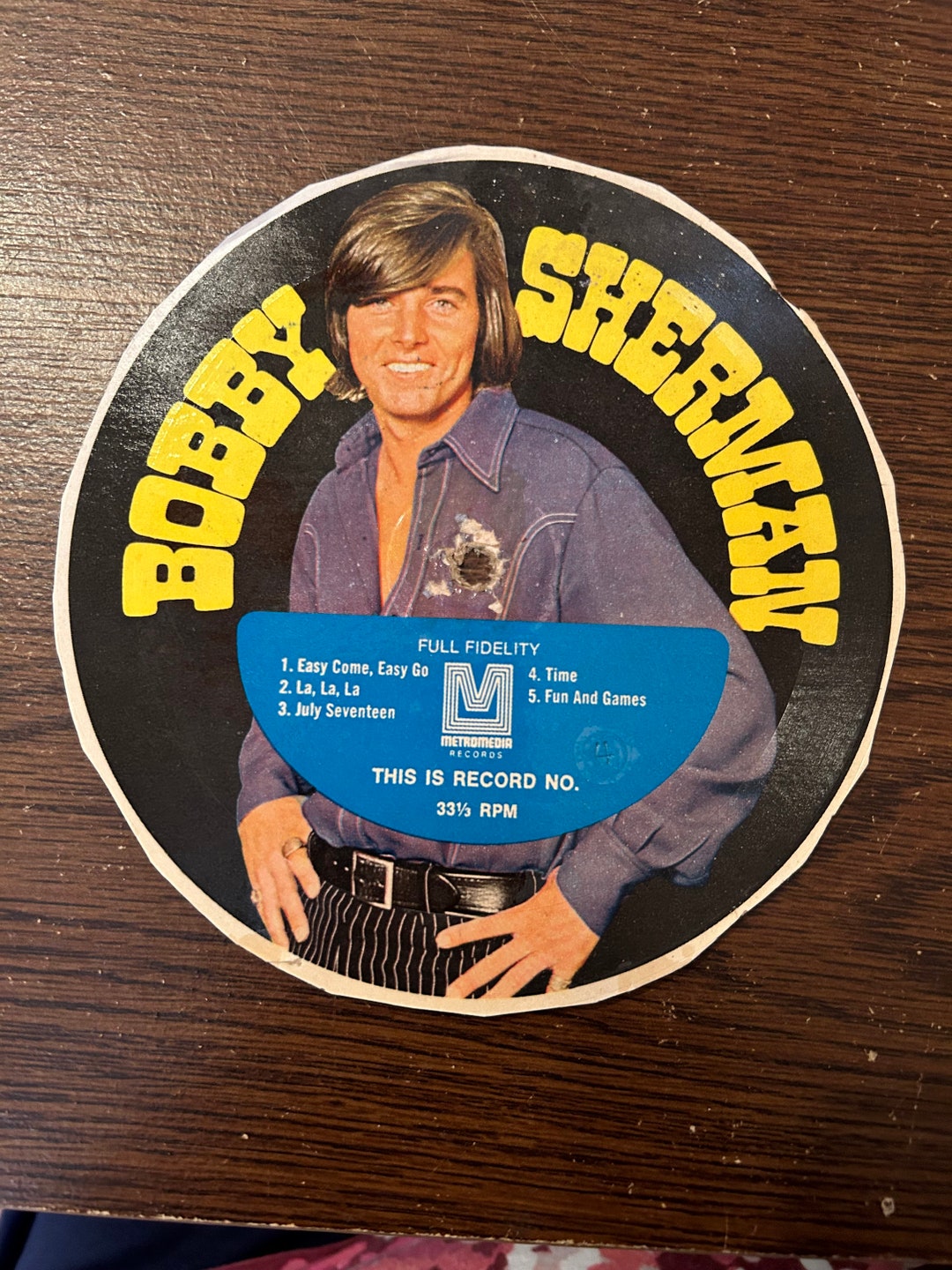Bobby Sherman Paper Record - Etsy