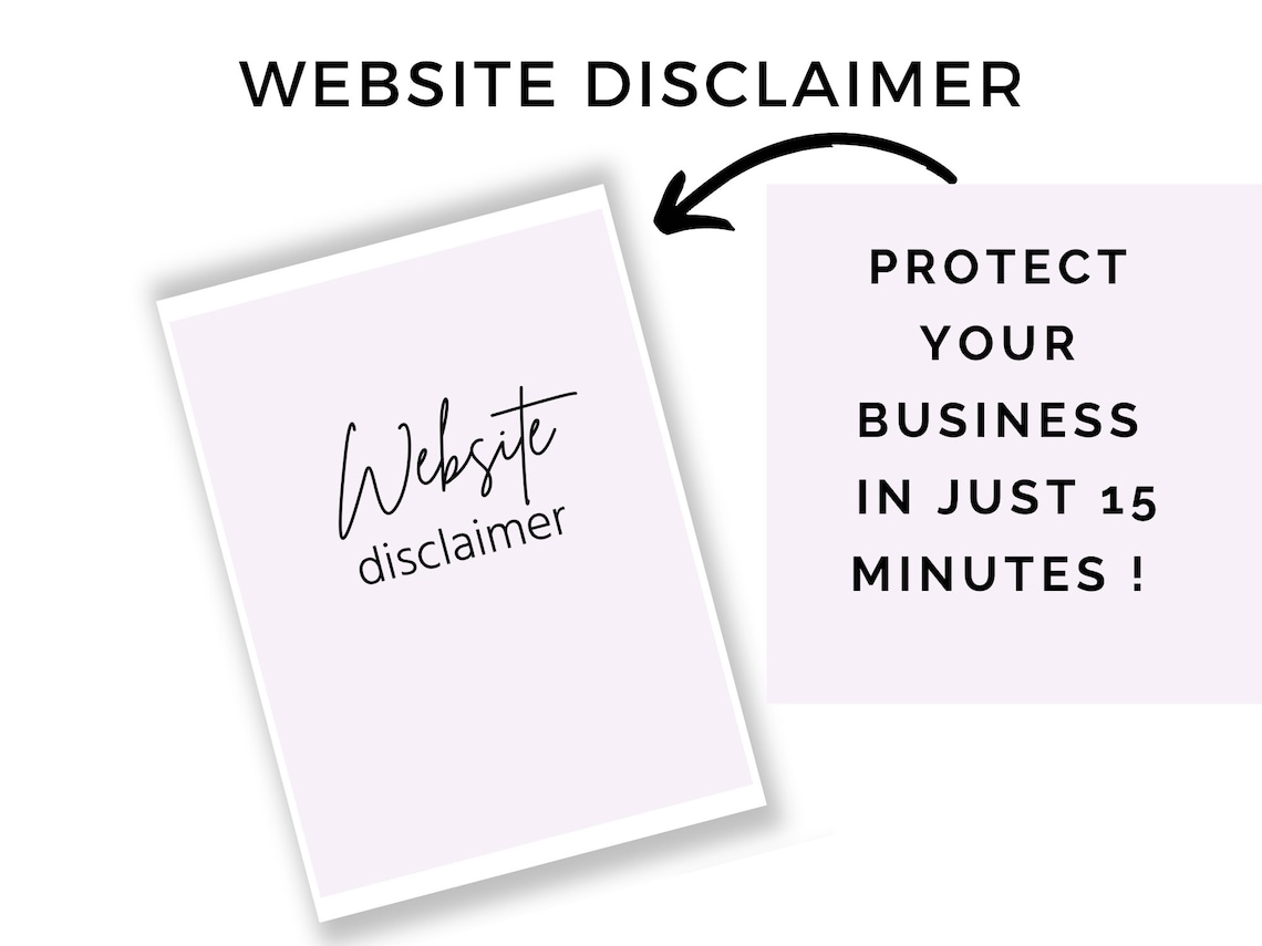 Website Disclaimer for Your Website - Etsy