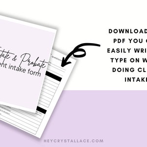 Lawyer Client Intake Form - Etsy