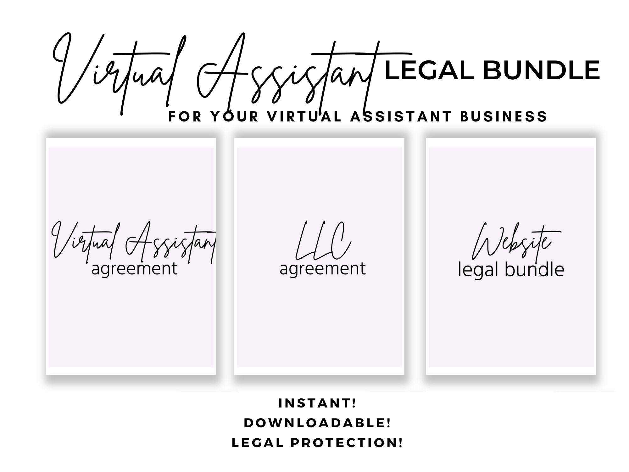 Virtual Assistant Legal Template Bundle | Virtual Assistant Agreement ...