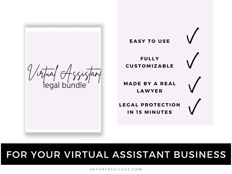 Virtual Assistant Legal Template Bundle Virtual Assistant Agreement ...
