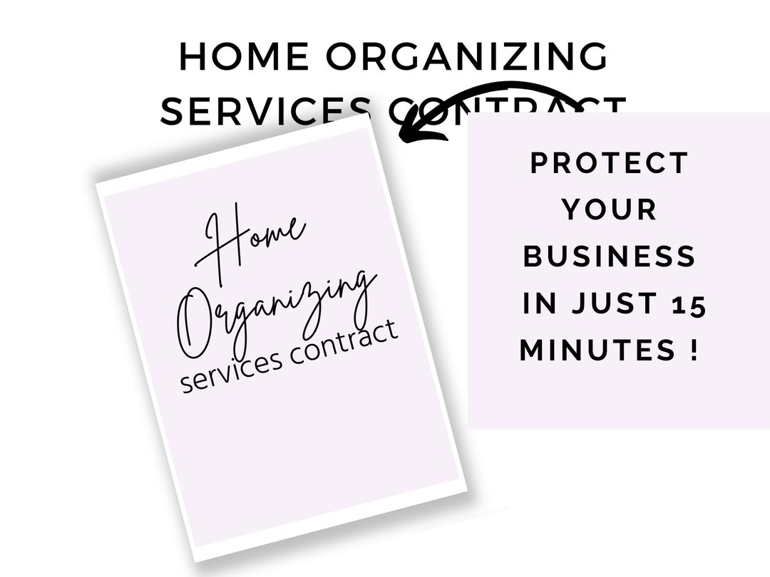 Home Organizing Services Agreement Contract Business Bundle - Etsy