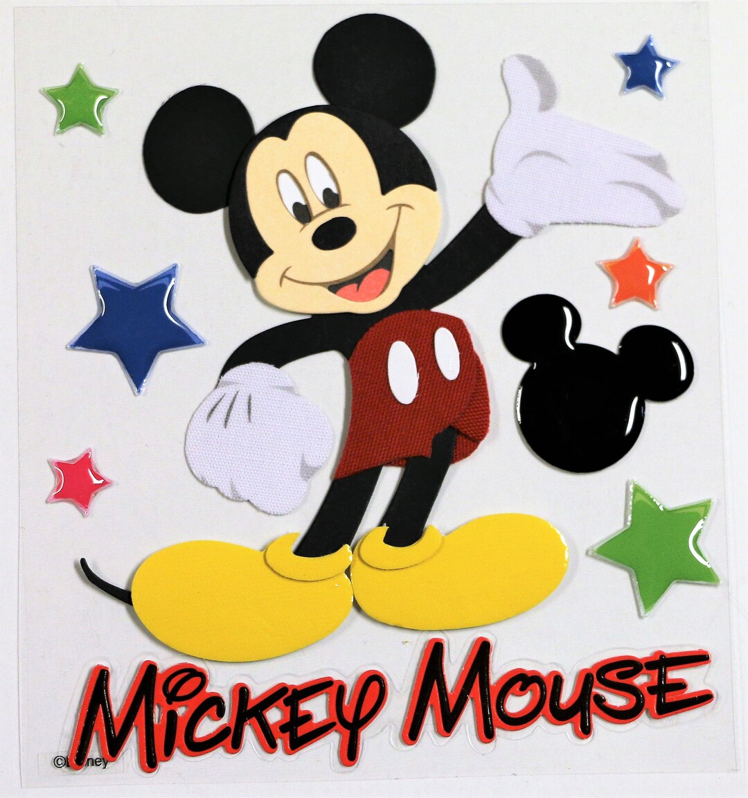Disney, MICKEY MOUSE, 3-dimensional Stickers, Scrapbooking, Cards ...