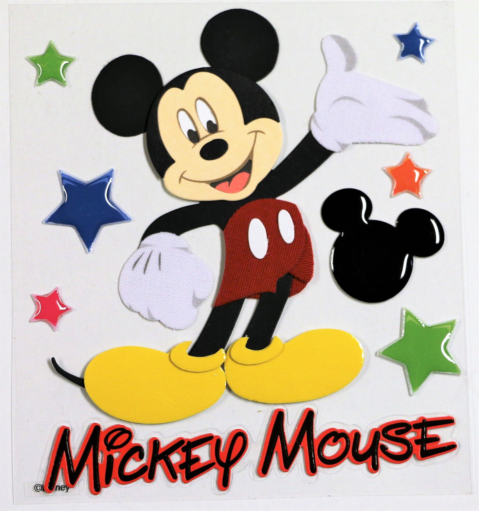 Disney MICKEY MOUSE 3-dimensional Stickers Scrapbooking - Etsy