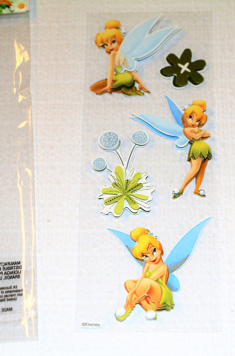 Disney TINKER BELL 3-dimensional Stickers Scrapbooking | Etsy