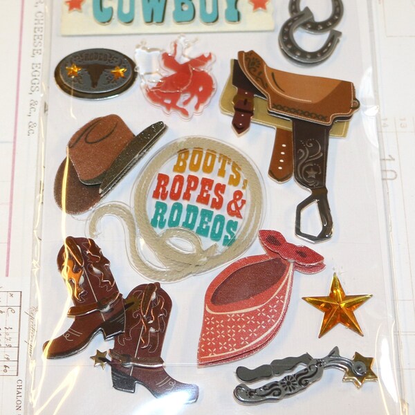 Cowboy 3d Stickers - Etsy