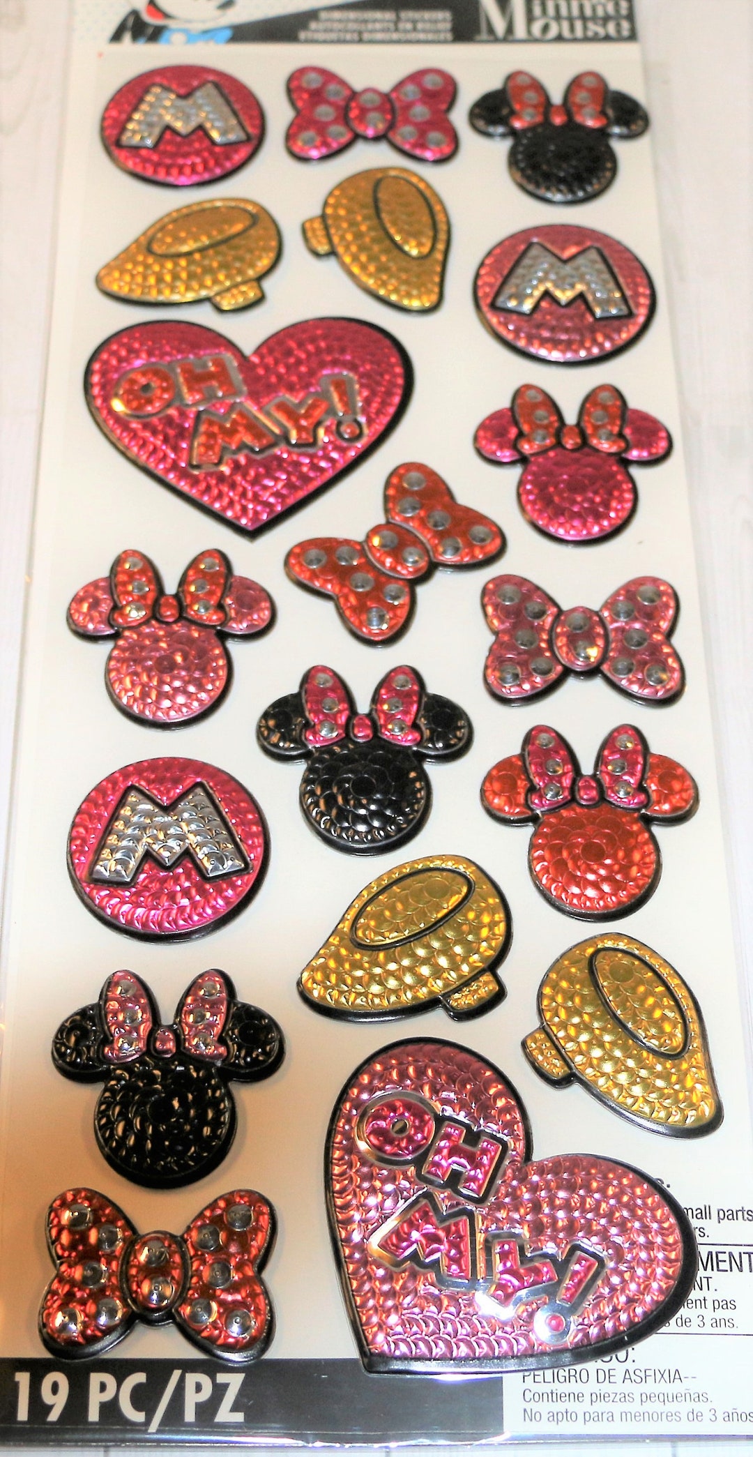 MINNIE MOUSE Dimensional Stickers Puffy Stickers - Etsy