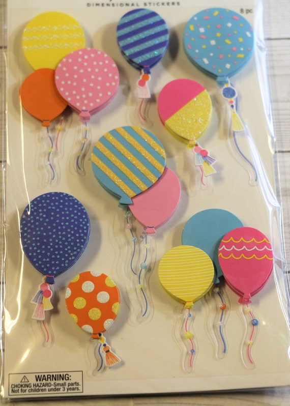 Balloons La Petites 3D Stickers Acid Free Scrapbooking | Etsy