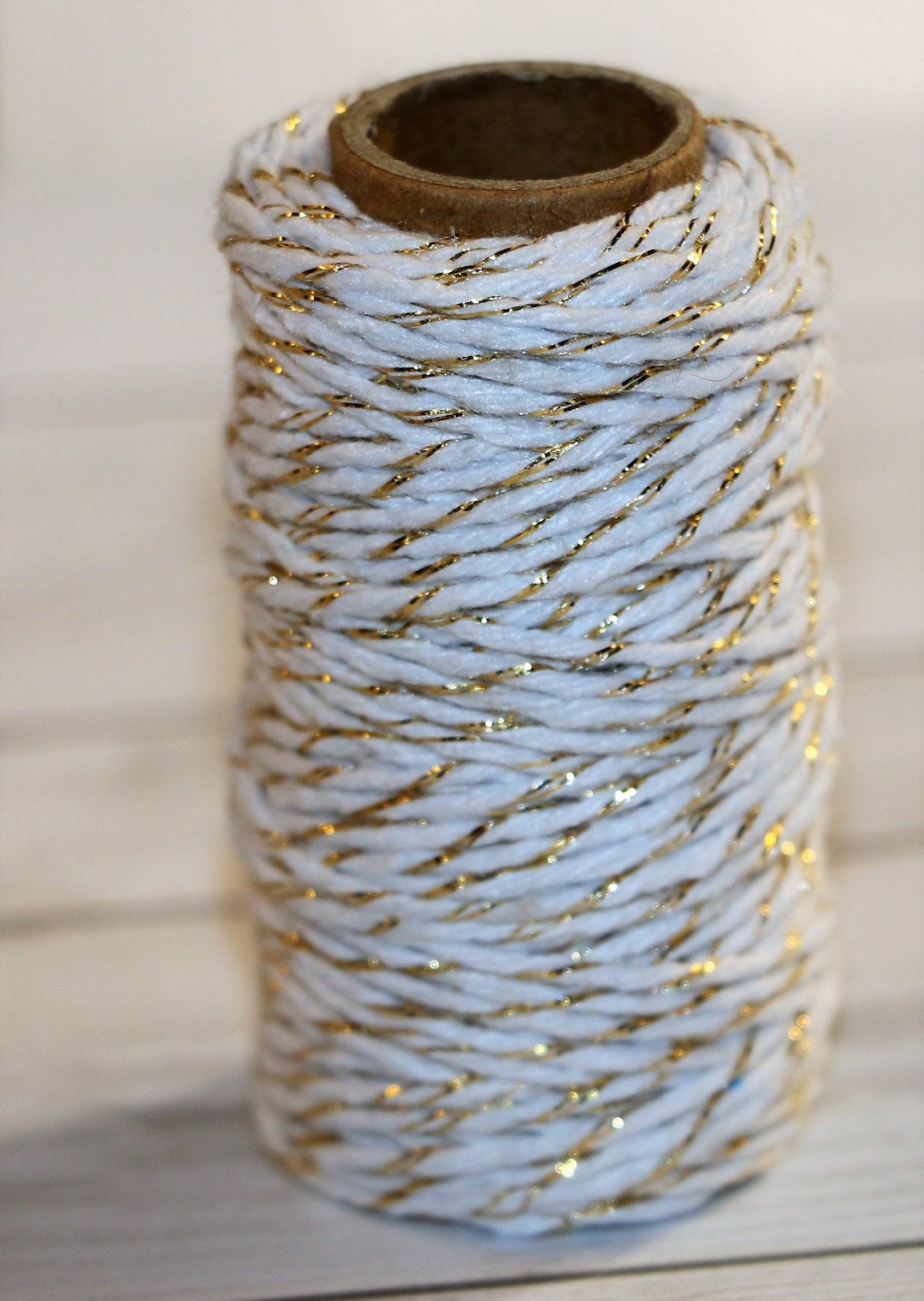 White Twine With Gold Colored Twine 25 Yards Wrapping Favor - Etsy