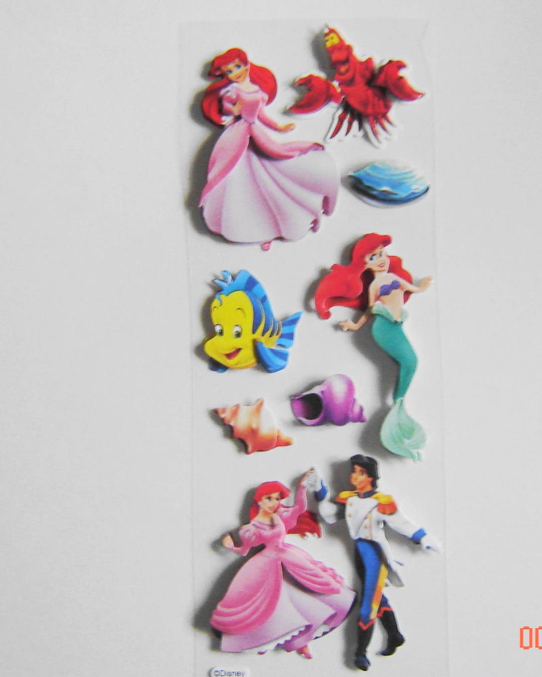 ARIAL, the LITTLE MERMAID, Disney 3D Stickers, Scrapbooking, Cards ...