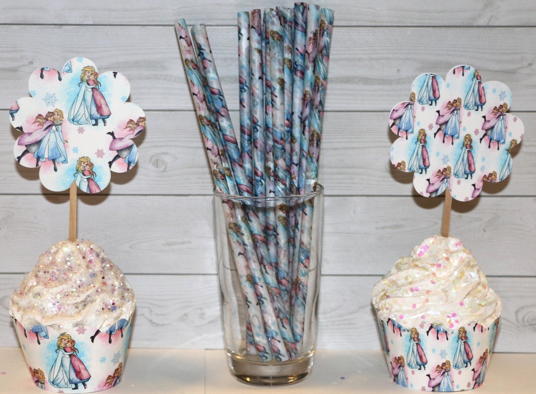 13, Bakers Dozen, Frozen, Elsa, Anna, Olaf, Kristoff, Cupcake Wrappers ...