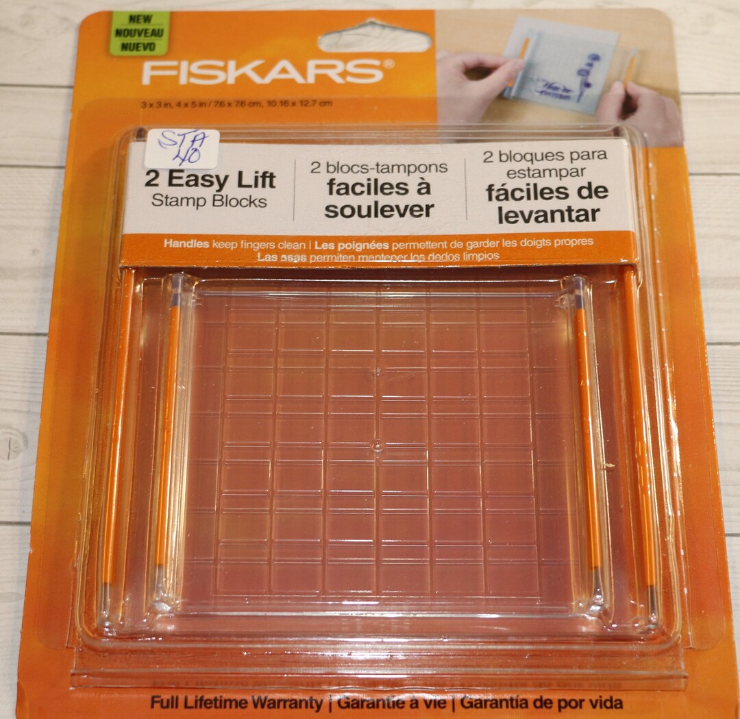 Fiskar Easy Lift Stamp Blocks, 2 Blocks, Comes With Instructions on ...