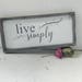 LIVE SIMPLY Wood Sign // Simple Life // Distressed Wooden Sign // Gray ...
