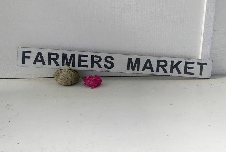 FARMERS MARKET Sign // Kitchen Sign // Farmhouse Sign // Distressed ...