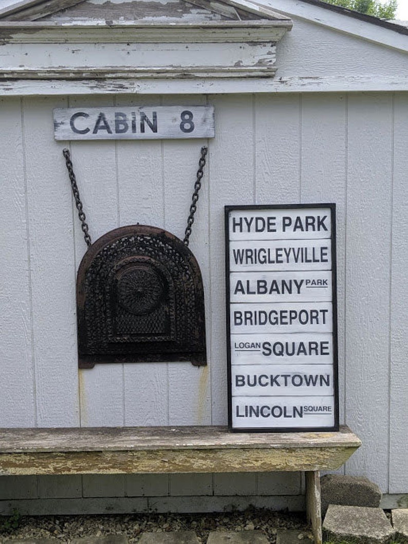 CHICAGO SUBWAY WOOD Sign Hyde Park Wrigleyville Lincoln | Etsy