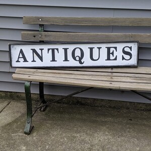 ANTIQUES Wood SIGN | Wooden Sign | Farmhouse Style | Distressed Sign ...