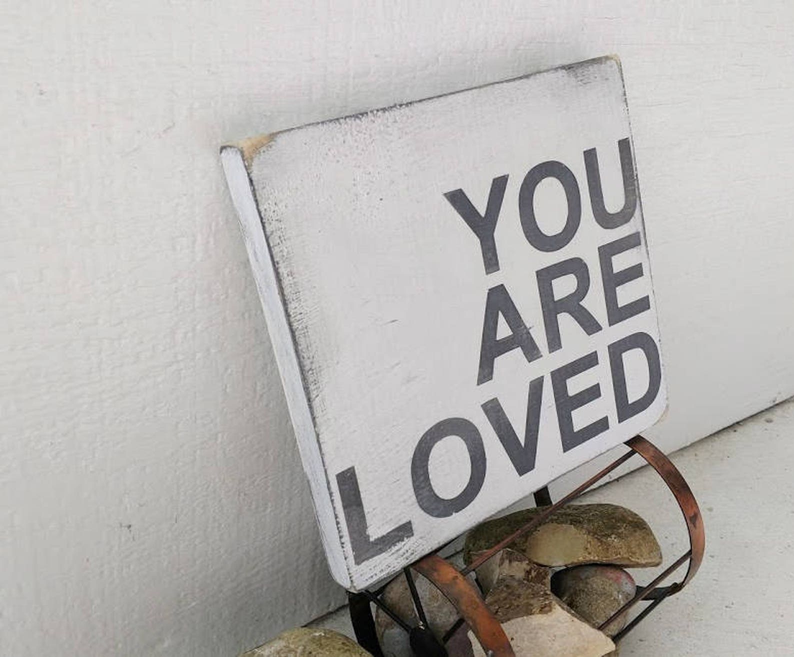 YOU ARE LOVED Wood Sign // Distressed Wood Sign // Farmhouse - Etsy