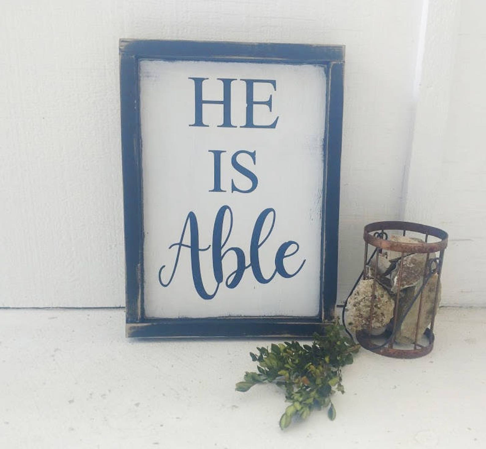 HE IS ABLE Wood Sign // Spiritual Decor // Jesus // Faith - Etsy