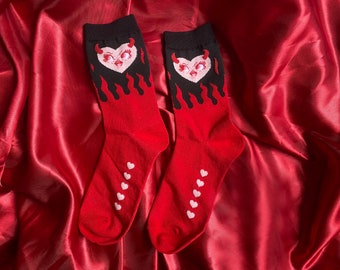 Devil Socks - Etsy