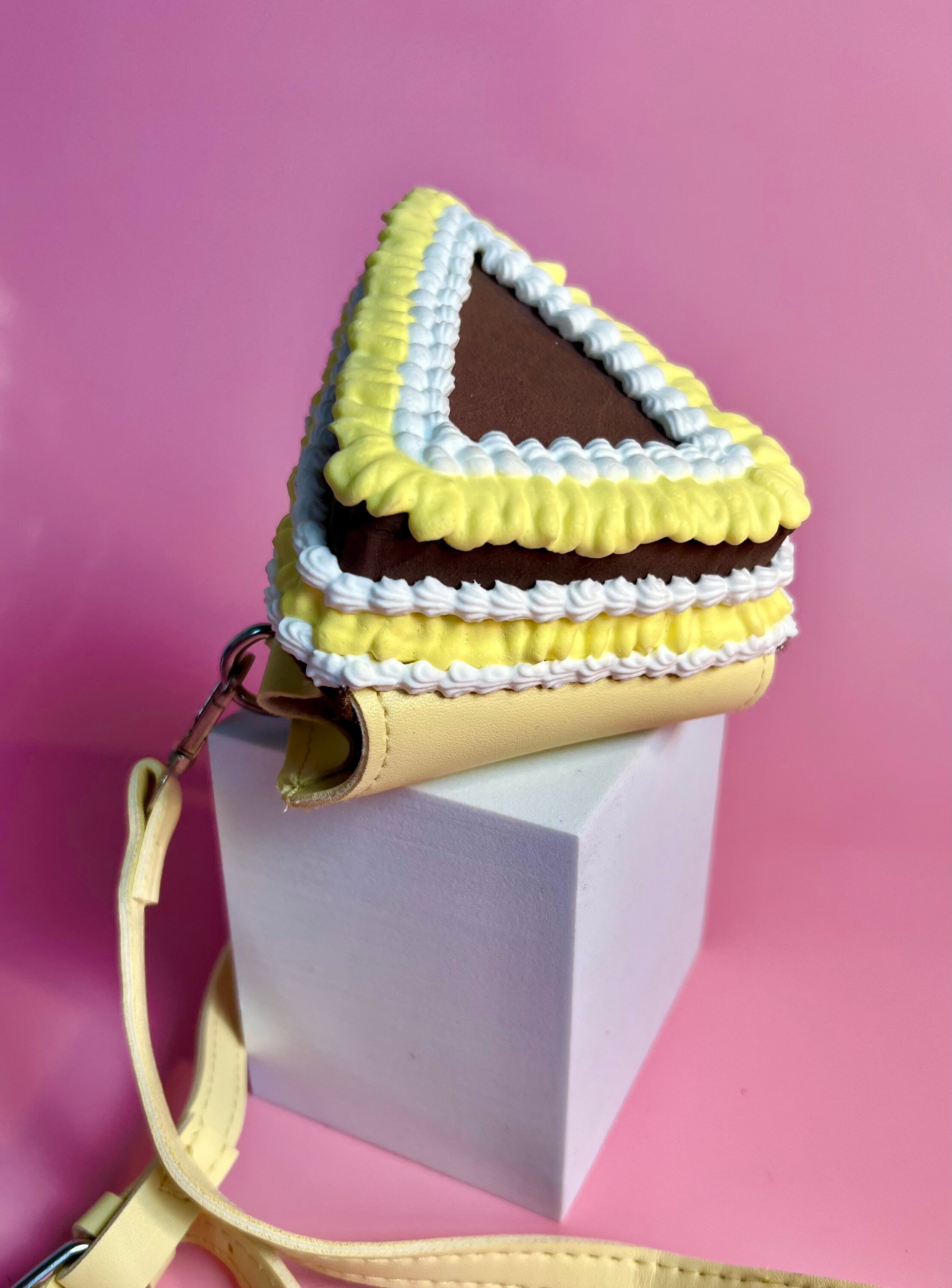 Pom Pom Pur in Inspired Fake Cake Slice Purse - Etsy