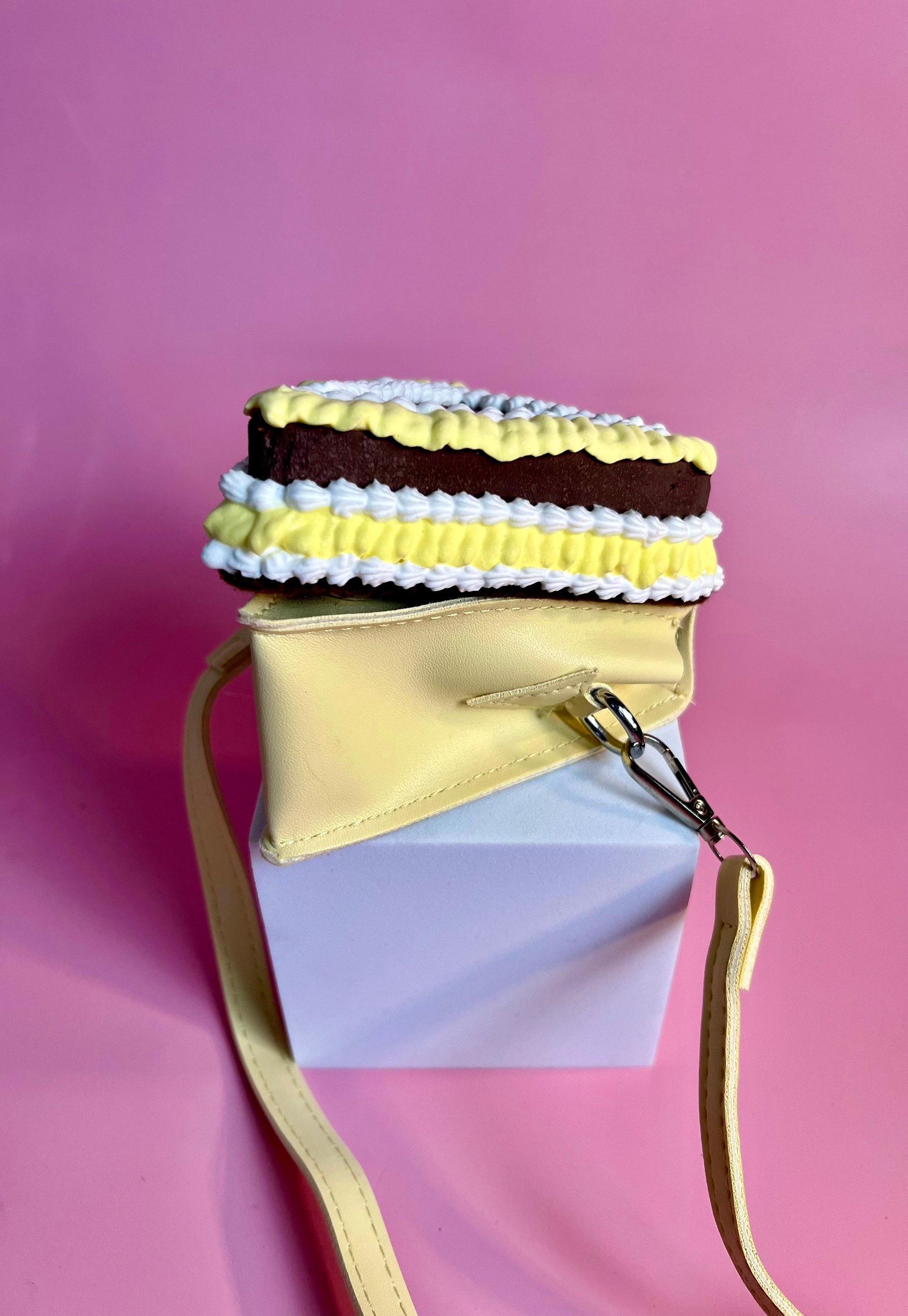 Pom Pom Pur in Inspired Fake Cake Slice Purse - Etsy