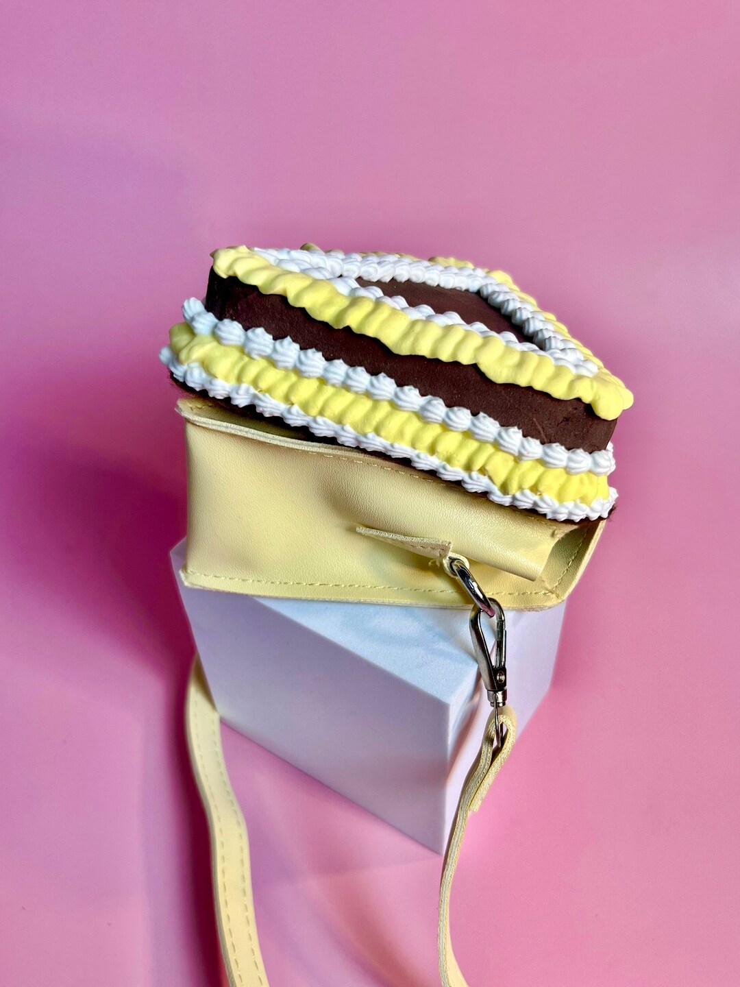 Pom Pom Pur in Inspired Fake Cake Slice Purse - Etsy
