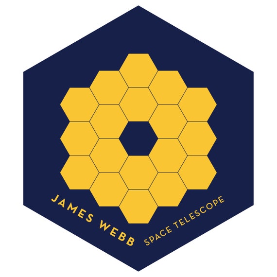 James Webb Space Telescope Yellow Mirror Vinyl Sticker - Etsy