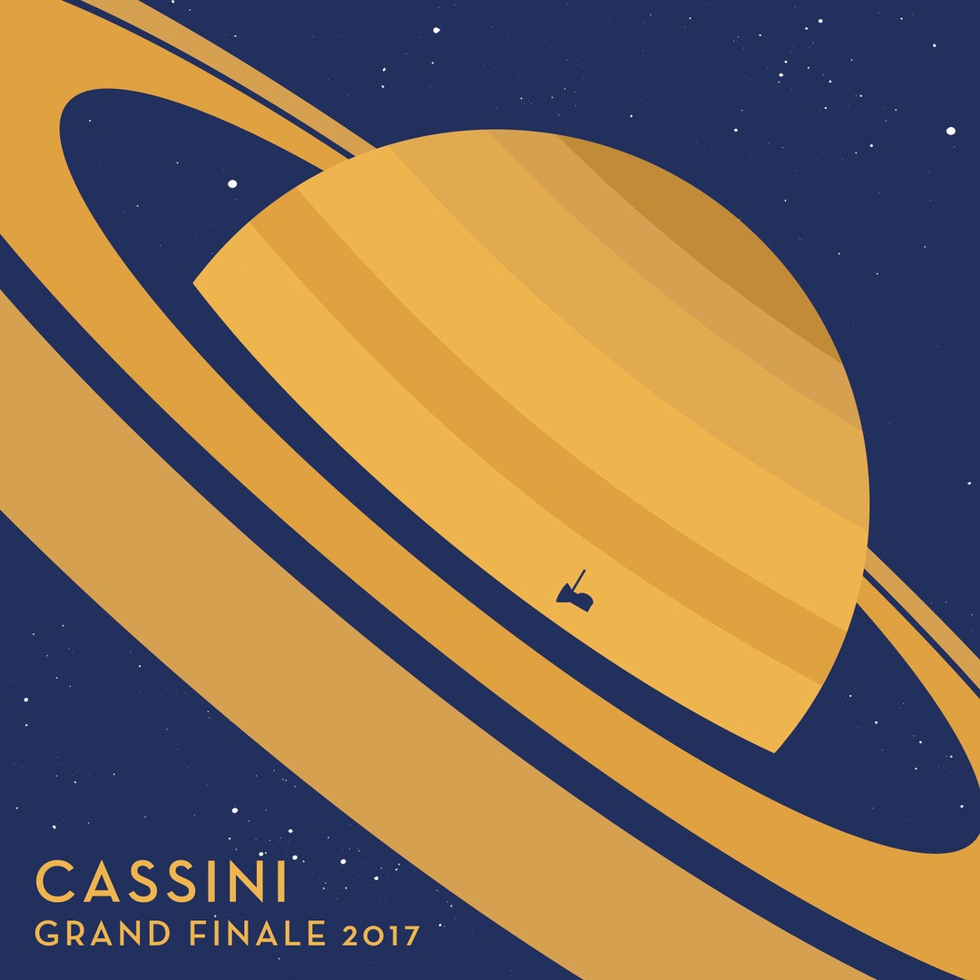 Vinyl Sticker: Cassini Grand Finale Patch , Reimagined Space Mission Patch - Etsy