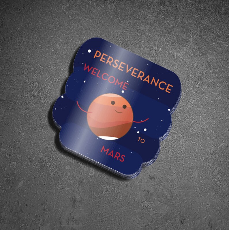 Mars Perseverance Cute, Vinyl Stickers - Etsy