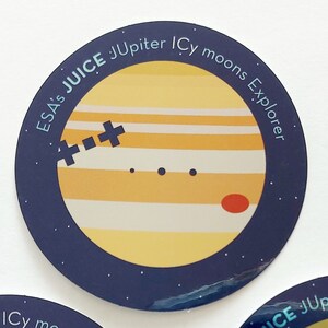 Sticker JUICE Jupiter Icy Moons Explorer, Vinyl Sticker, Reimagined ...
