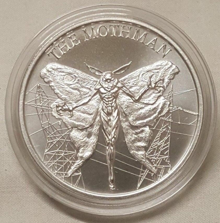 The Mothman 1 oz .999 silver Coin West Virginia Folklore | Etsy