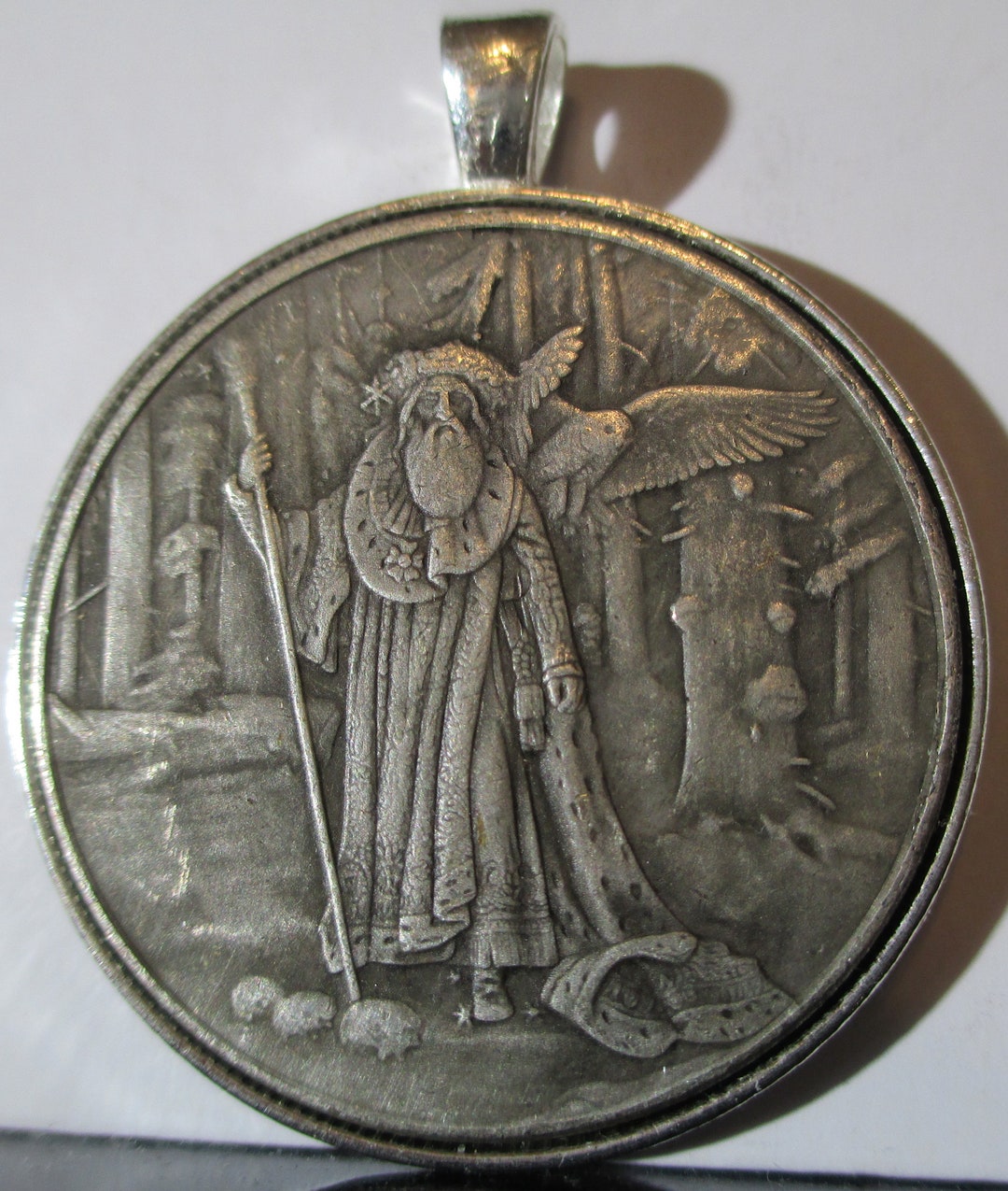 Celtic Lore: Merlin Coin-pendant - Etsy