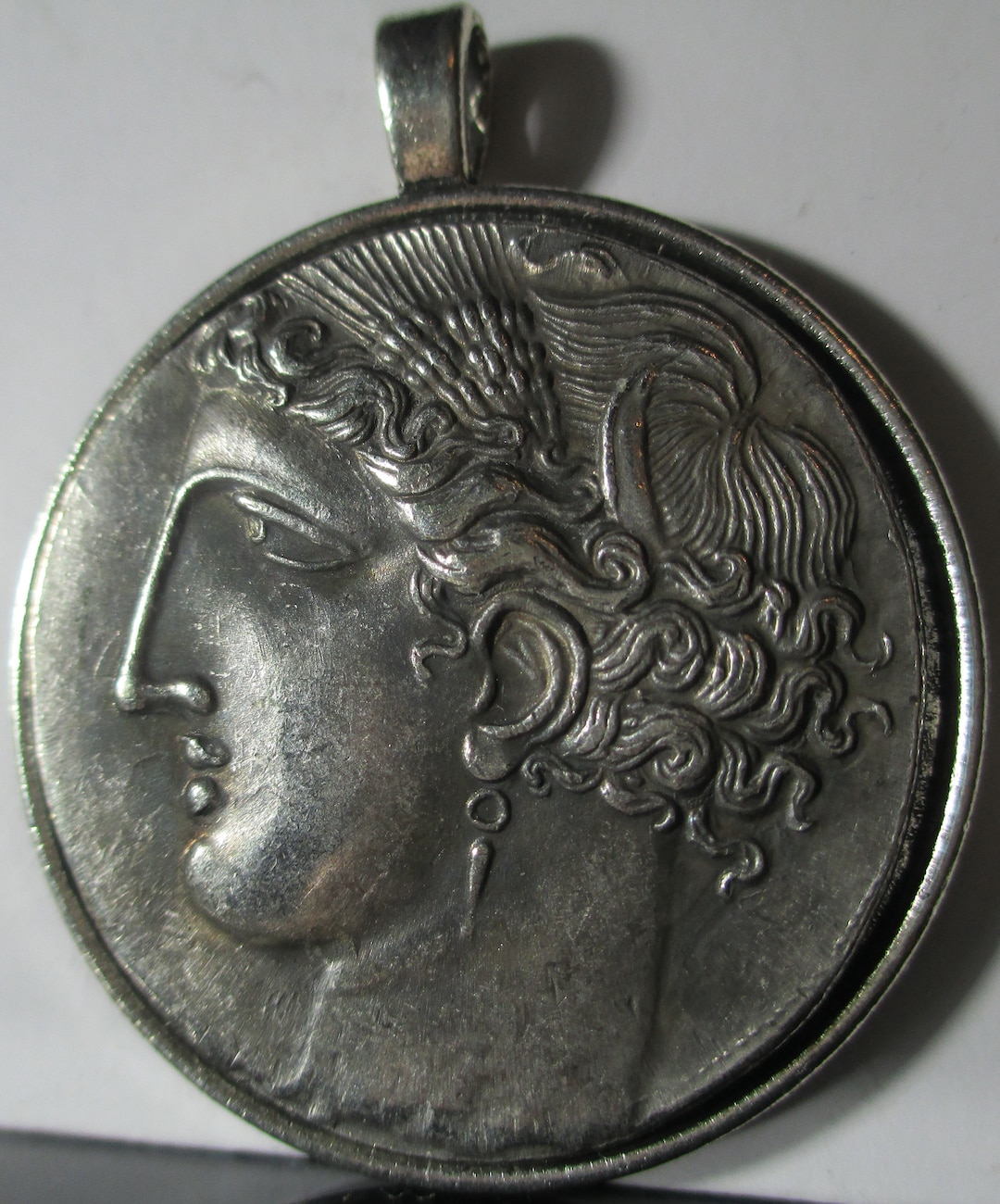 Ultra High Relief Antique Tanit serpent Lady, Goddess of Carthage Coin ...