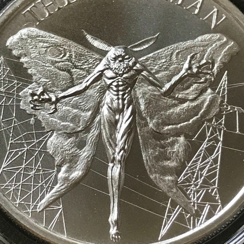 The Mothman 1 Oz .999 Silver Coin West Virginia Folklore - Etsy
