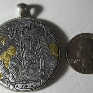 RA the SUN Egyptian God Eagle Head Coin/pendant - Etsy
