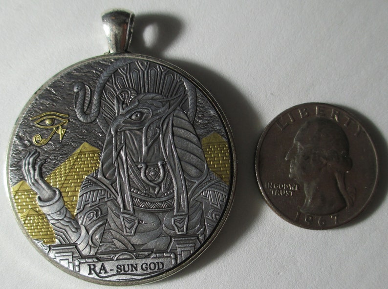 RA the SUN Egyptian God Eagle Head Coin/pendant - Etsy