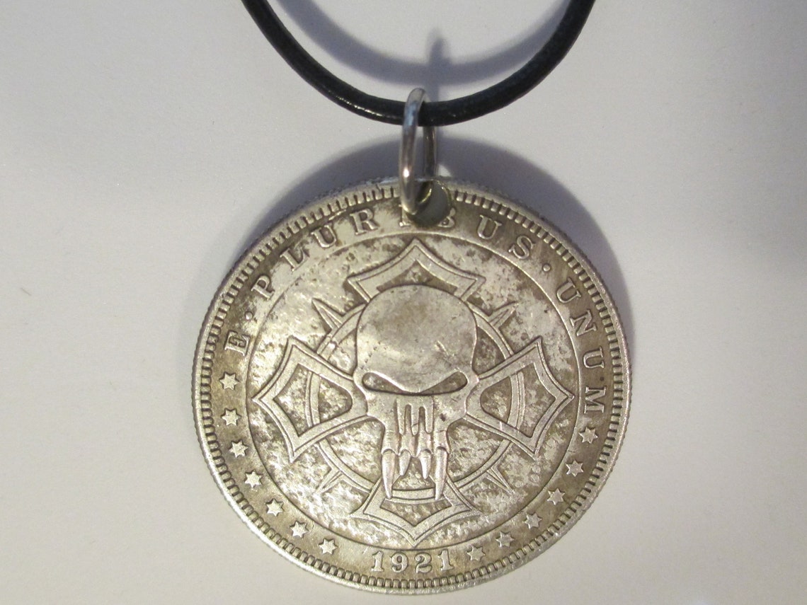 1921 Morgan Dollar Skull Zombie Skeleton Fantasy Coin 24 - Etsy