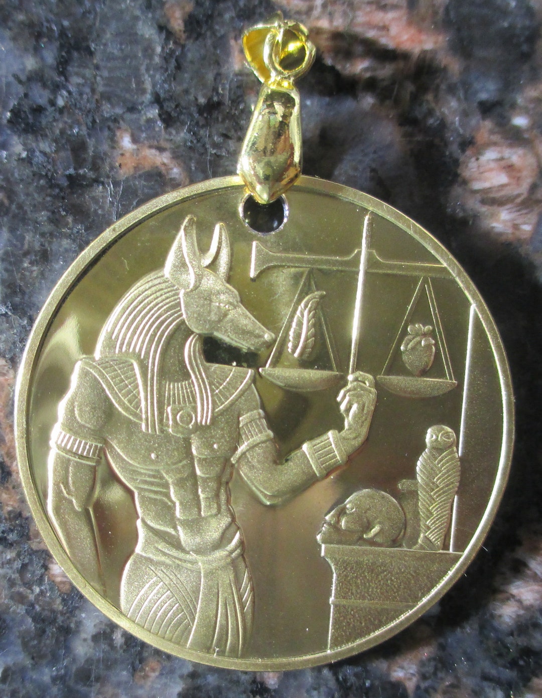 NEW Gold Anubis Egyptian God Coin/pendant - Etsy