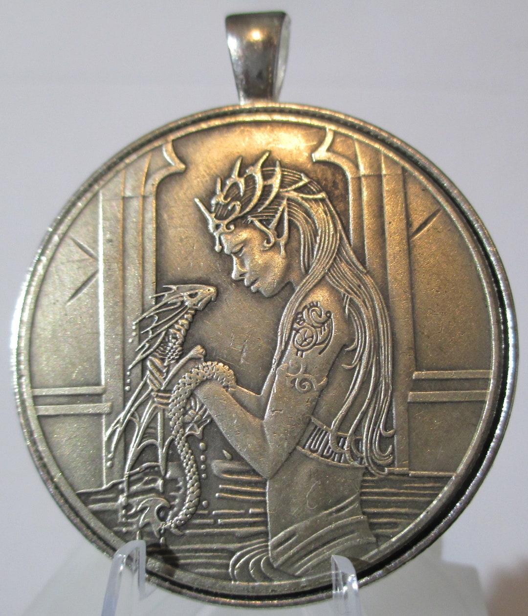 Anne Stokes Water Dragon Coin/pendant - Etsy