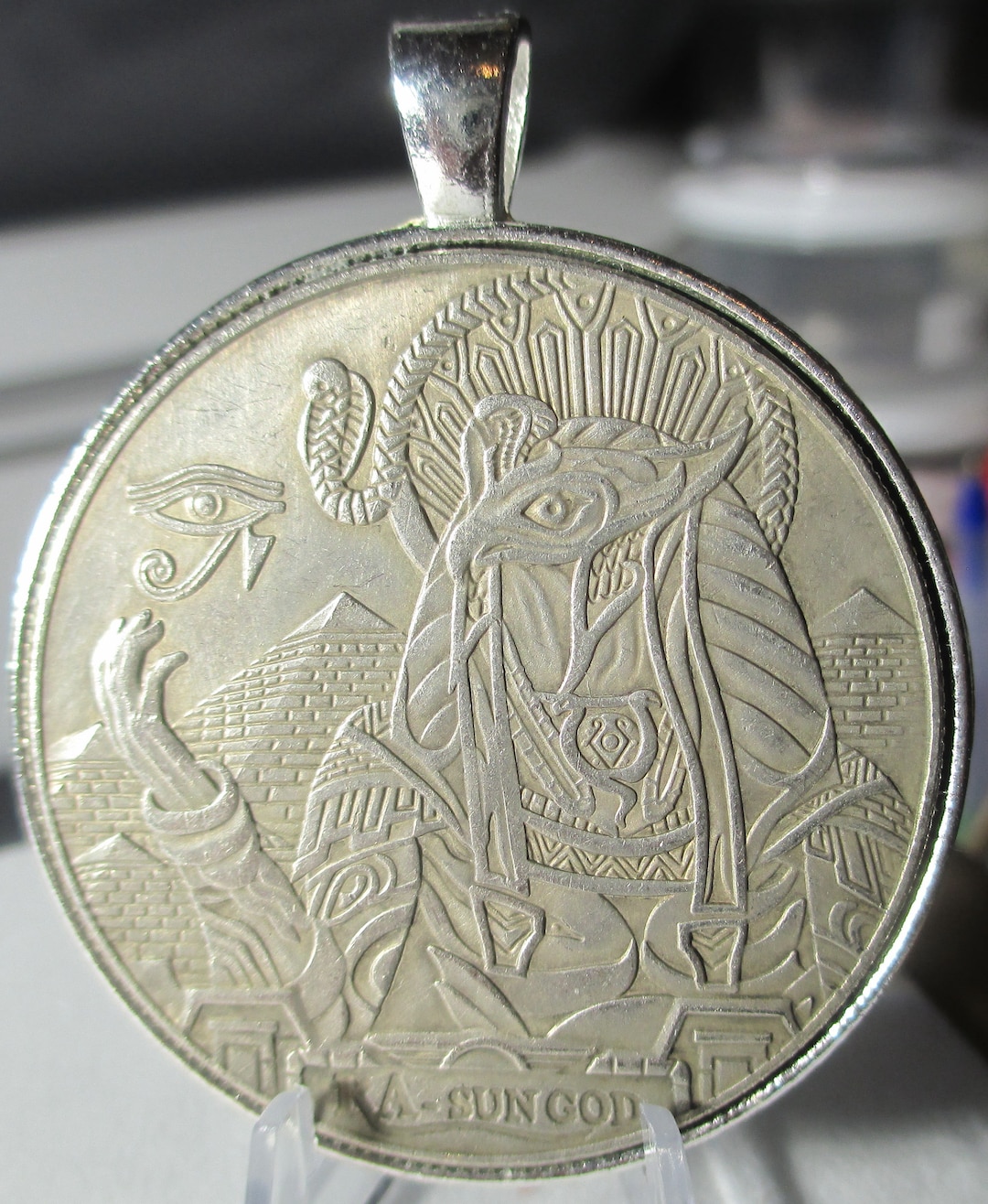 Hobo Coin RA the SUN Egyptian God Eagle Head Coin/pendant - Etsy