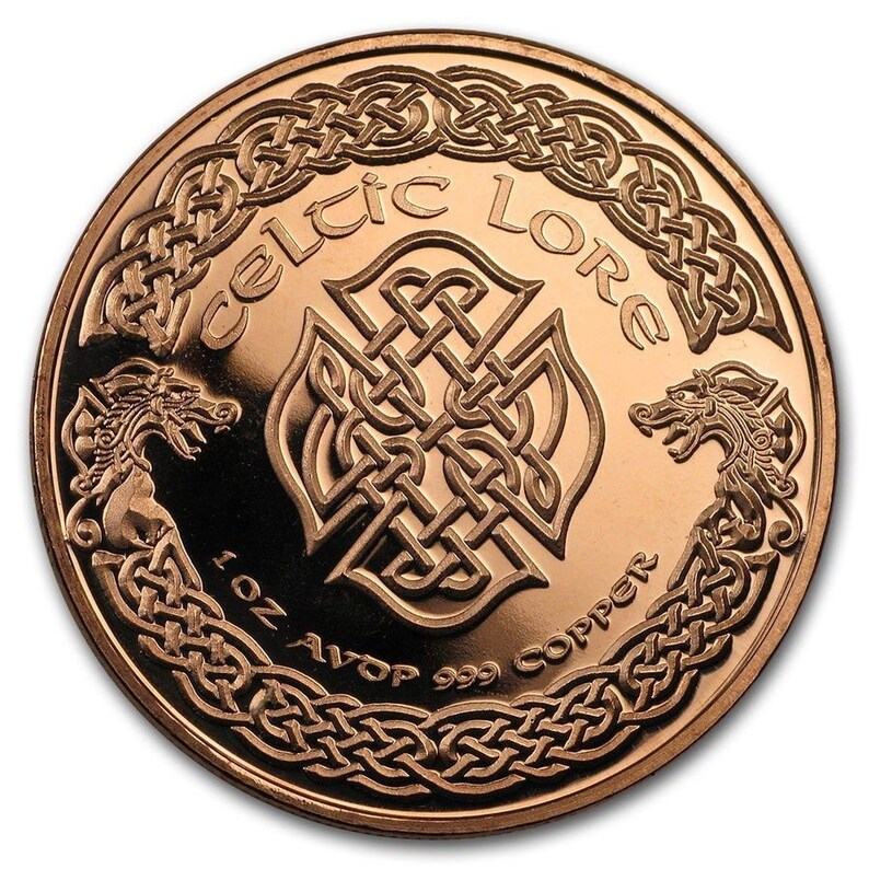 Celtic Lore Merlin 1oz .999 BU Copper Round - Etsy