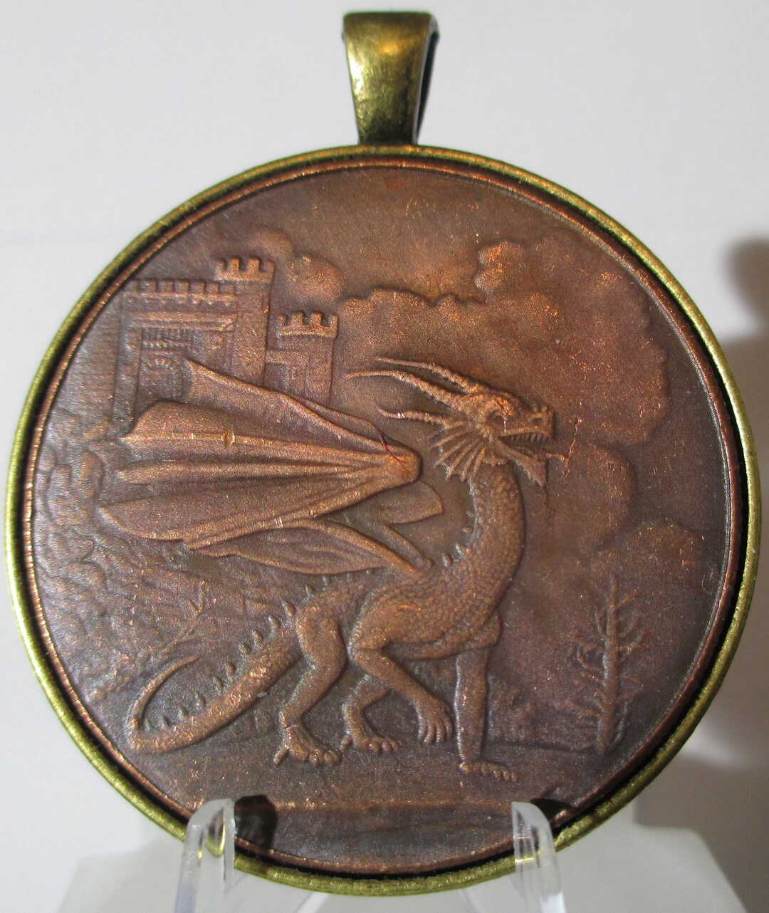 Celtic Lore - Welsh Red Dragon -coin/pendant - Etsy