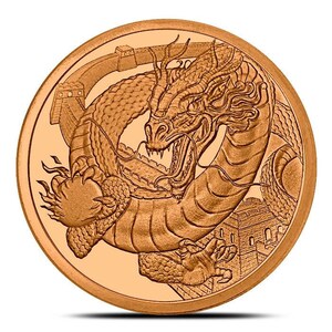The Chinese Dragon 1 Oz Copper Round, World of Dragons Series - Etsy