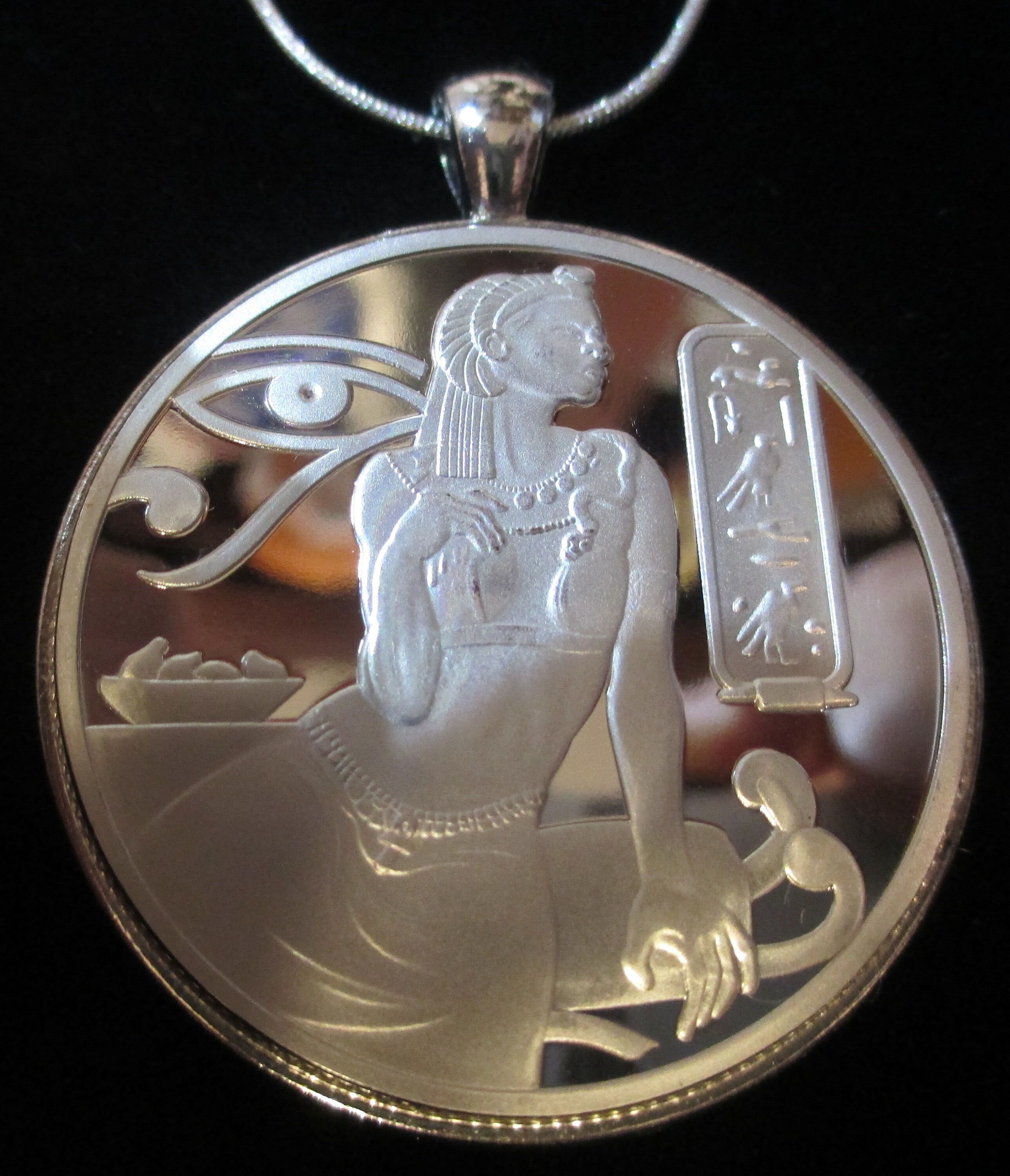 Ancient Egyptian Cleopatra COIN/PENDANT With Sterling Silver | Etsy