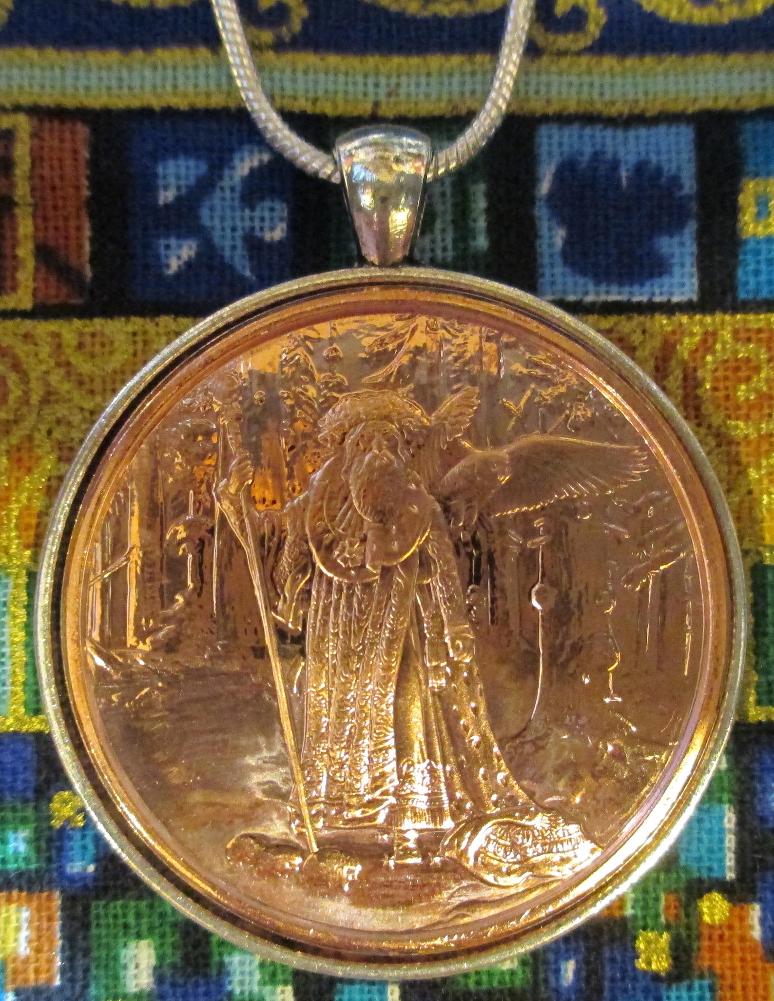 Celtic Lore: Merlin el mago galés Collar de plata esterlina | Etsy España