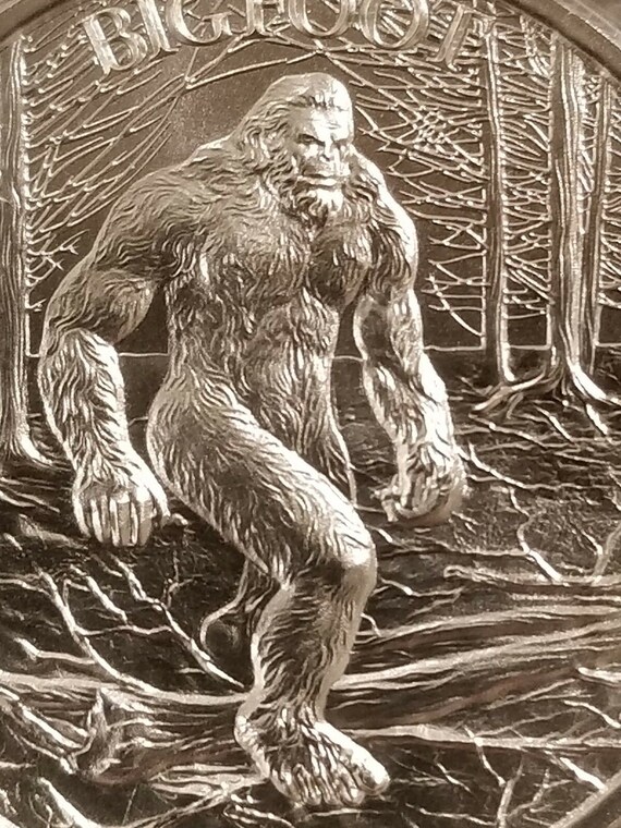 Sasquatch American Folklore-bigfoot-high Relief 1 Oz .999 - Etsy