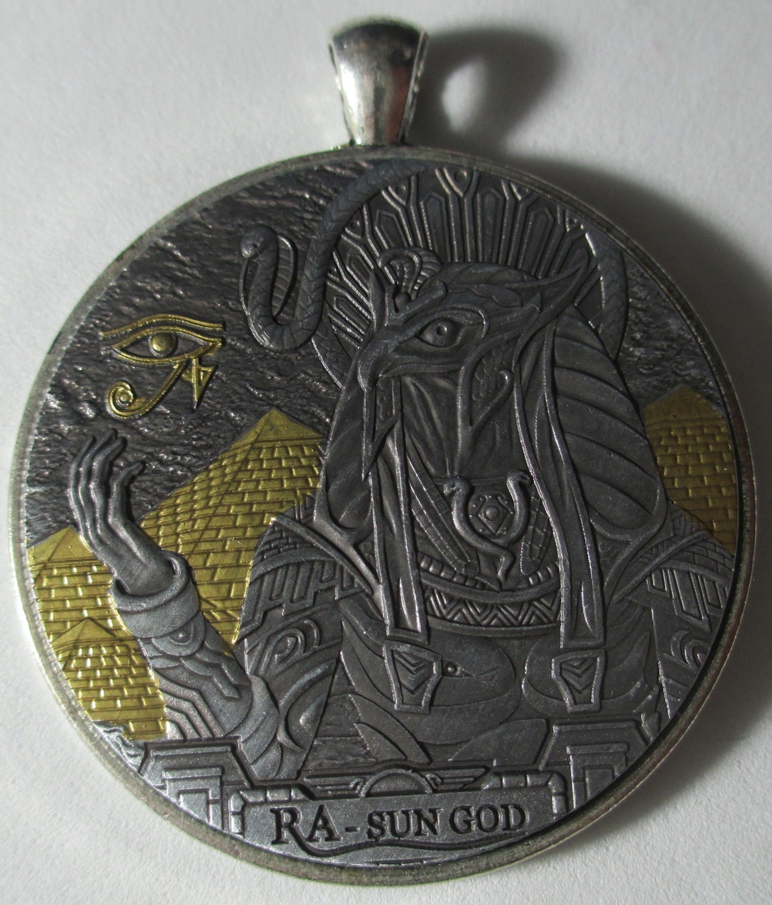 RA the SUN Egyptian God Eagle Head Coin/pendant - Etsy