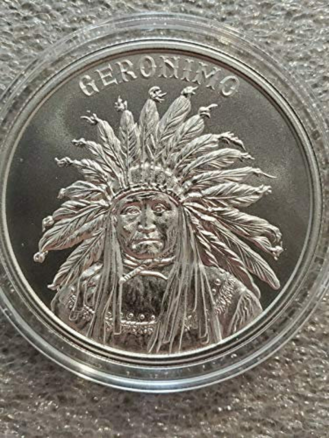 Geronimo 1 Oz .999 Silver Native Wild West Legend Apache Art - Etsy