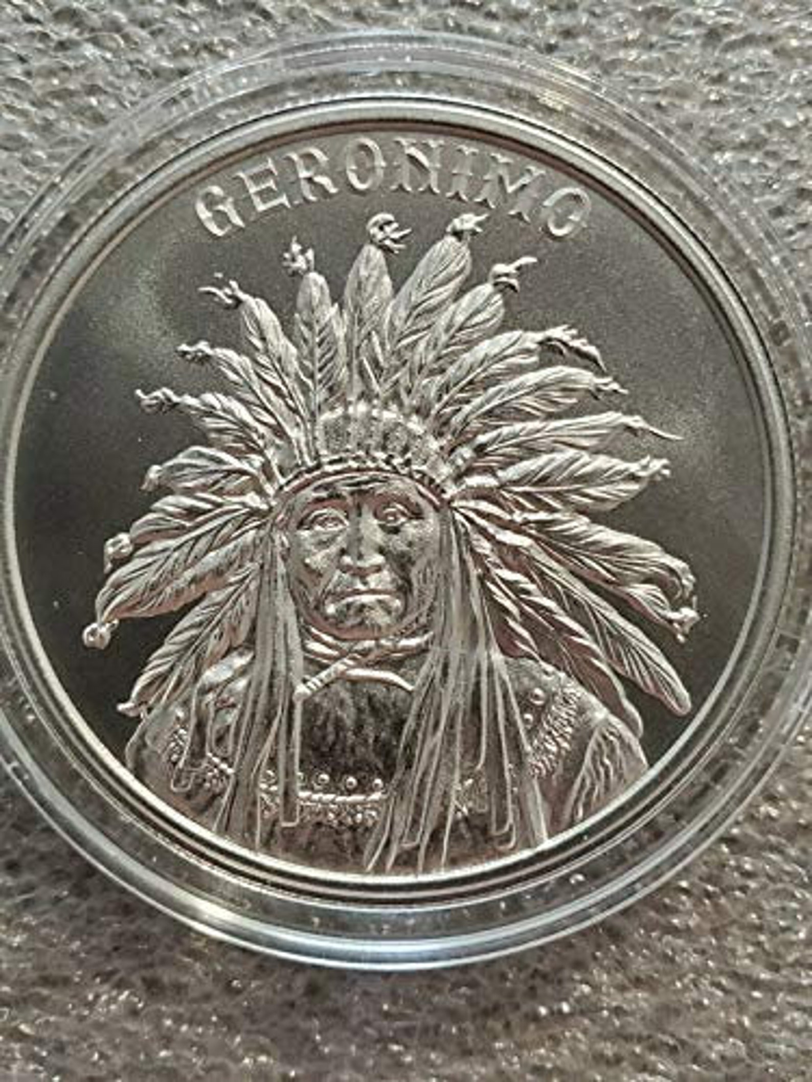 Geronimo 1 Oz .999 Silver Native Wild West Legend Apache Art - Etsy